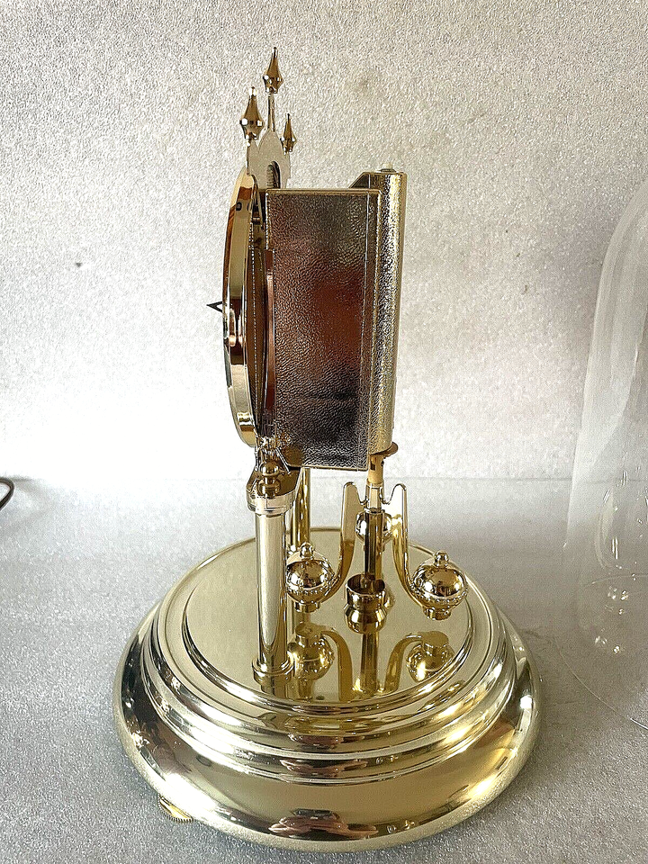 Vintage Elgin Glass Dome Rotating Pendulum Quartz Anniversary Clock ...