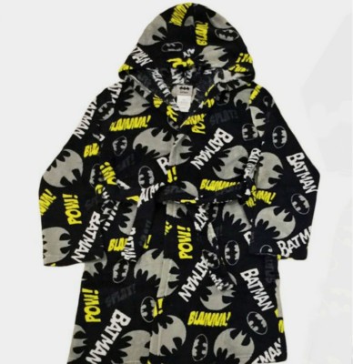 Justice League Batman Childs Plush Hooded Robe New Size 10 large New ...