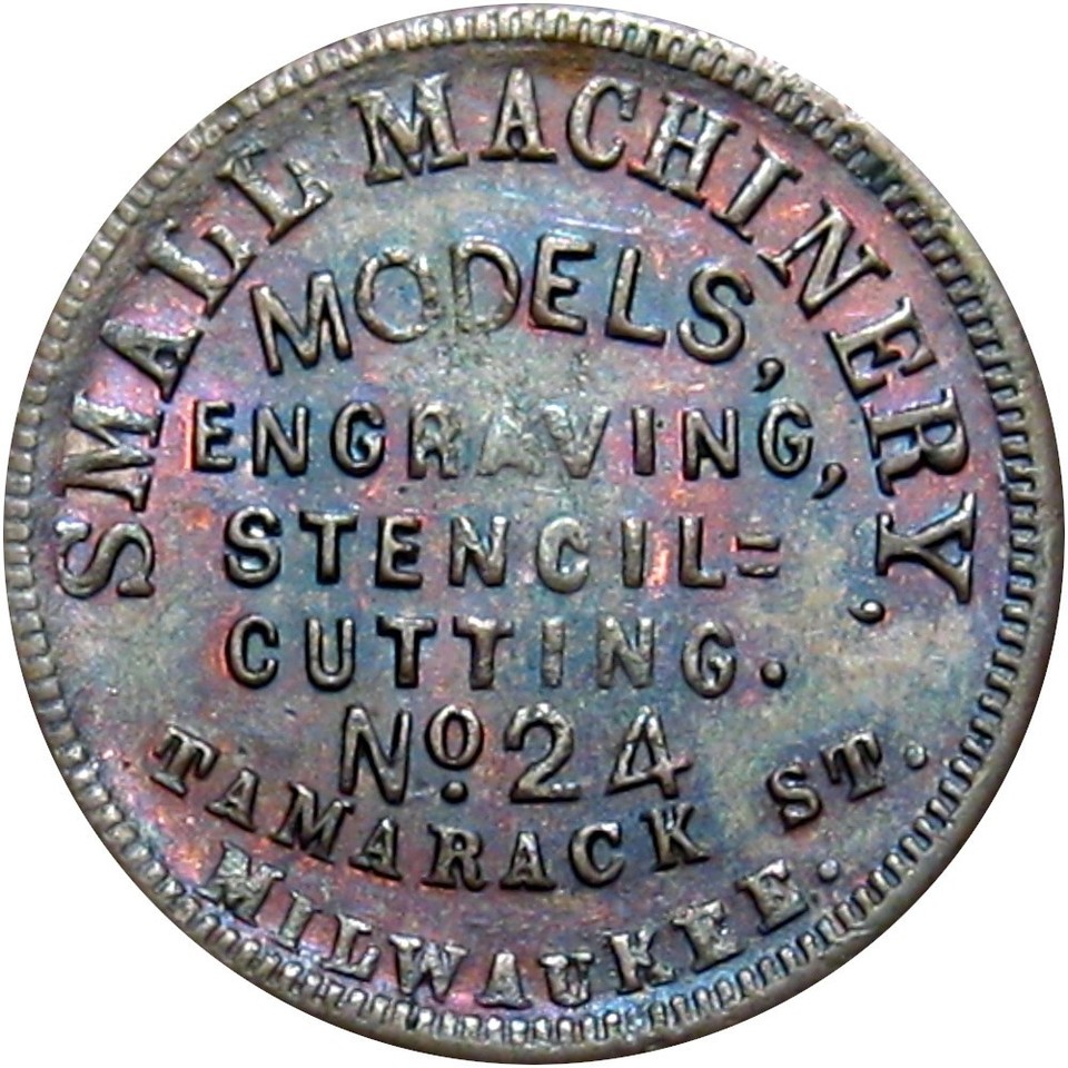 1863 Milwaukee Wisconsin Civil War Token Chas Kleinsteuber Mechanic ...