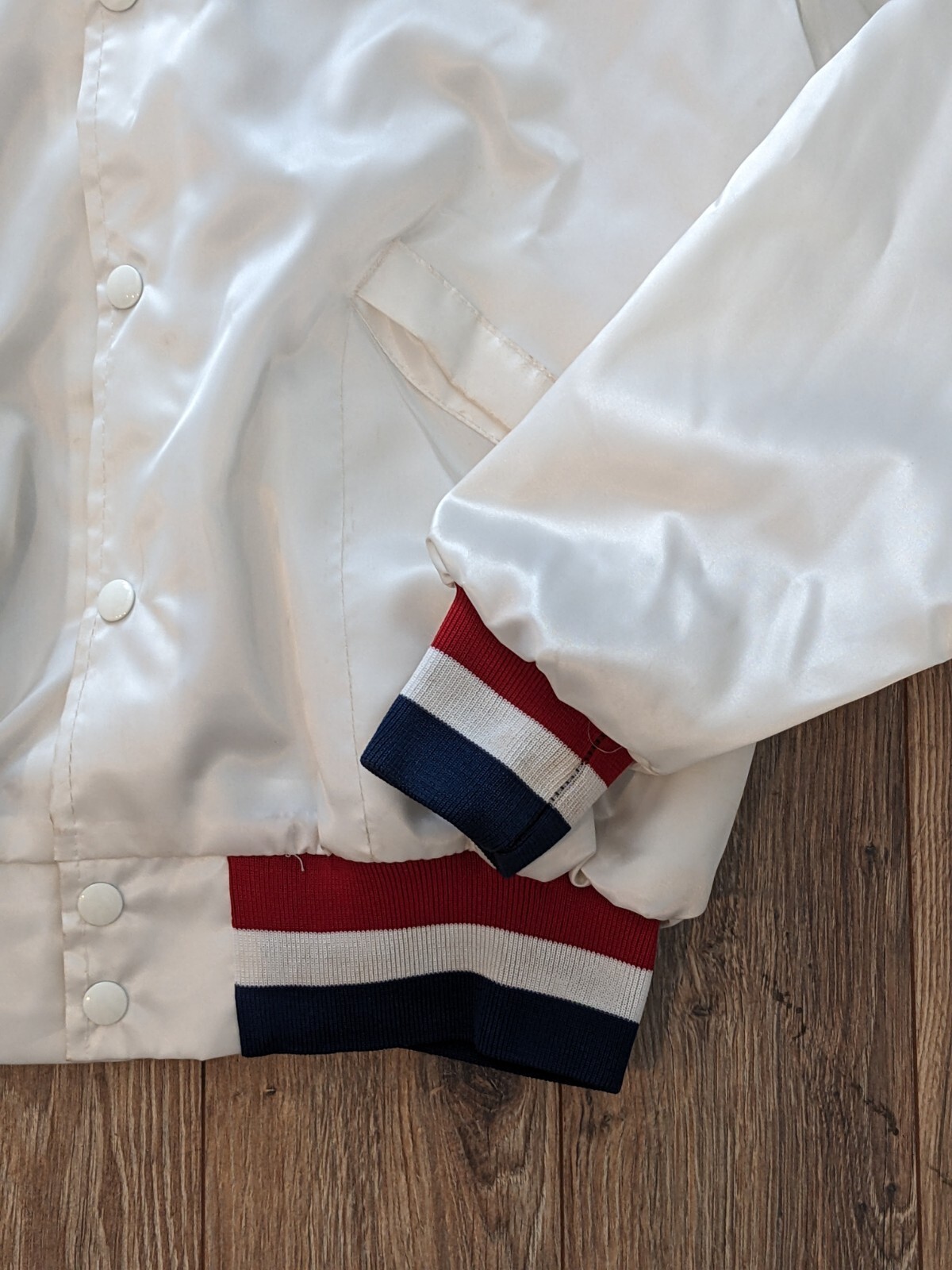 VTG 80s Pepsi Cola Jacket Ventura White Embroidered Satin Coaches - L Read! | eBay