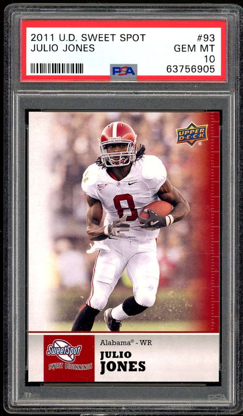 Julio Jones Rookie Card 2011 Upper Deck Sweet Spot #93 PSA 10 | eBay