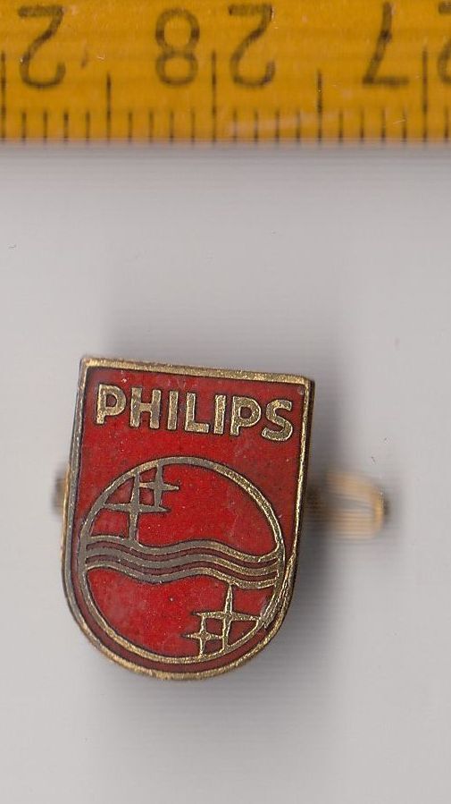 Vintage PHILIPS RADIO TELEVISION LOGO stick pin badge brooch 1960s ...