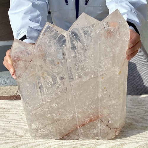 22.39LB Natural white crystal Hexagonal point Column Healing quartz ...