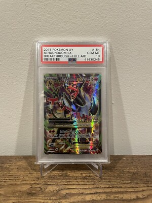 2015 PSA 10 M MEGA Houndoom EX 154/162 Full Art Pokémon XY Breakthrough ...