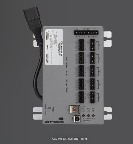 CRESTRON CSA-PWS10S-HUB-ENET 10-Motor Shade or Drapery Power Supply NEW ...