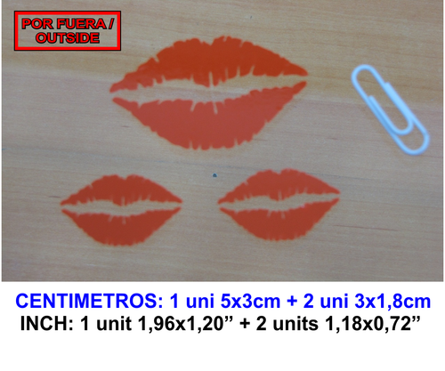 Sticker Vinilo Pegatina Decal Vinyl Aufkleber Labios Besos Kiss Kisses ...