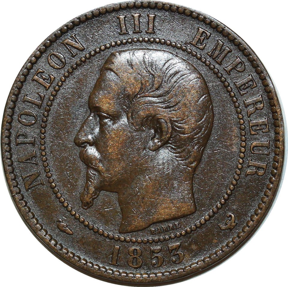 O5181 Module 10 Centimes Napoleon III 1853 Visite Lille 23 24 Sept ...