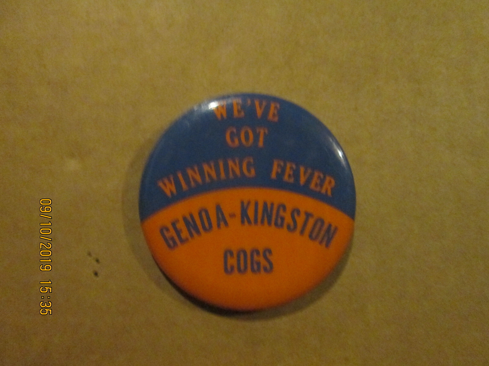 Genoa-Kingston Cogs 1970's We've Got Winning Fever High School Pinback ...