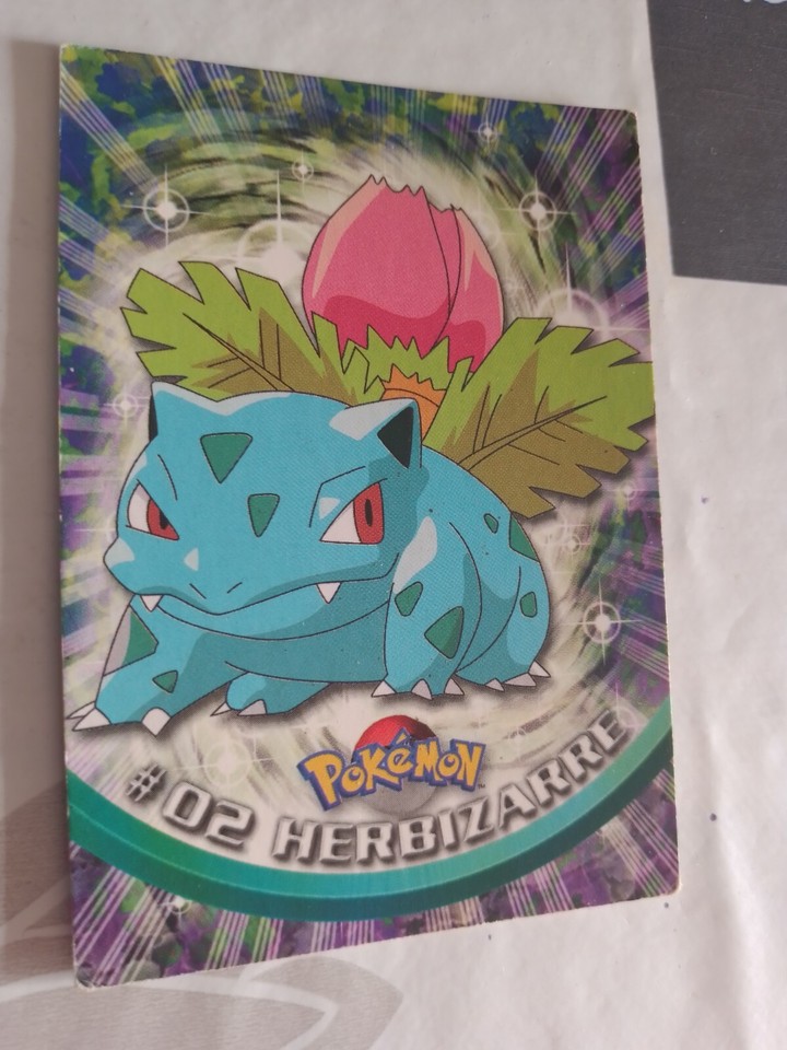 POKEMON TOPPS FR HERBIZARRE N°02 - TV ANIMATION BLUE LOGO | eBay UK