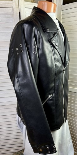 Hot Topic Social Collision O Ring Black Motorcycle Jacket 2XL NEW ...