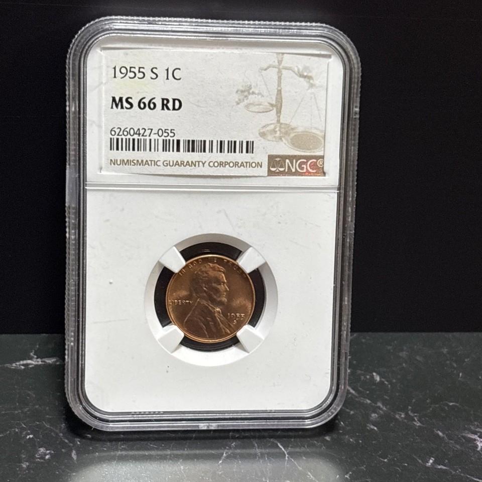 1955 1C RD Lincoln Wheat One Cent NGC MS66RD 8671254-043 | eBay