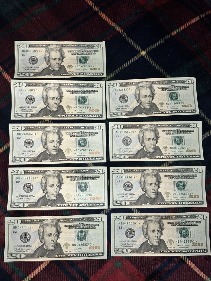 Lot Of 9 Consecutive $20 Dollar Star Notes | eBay