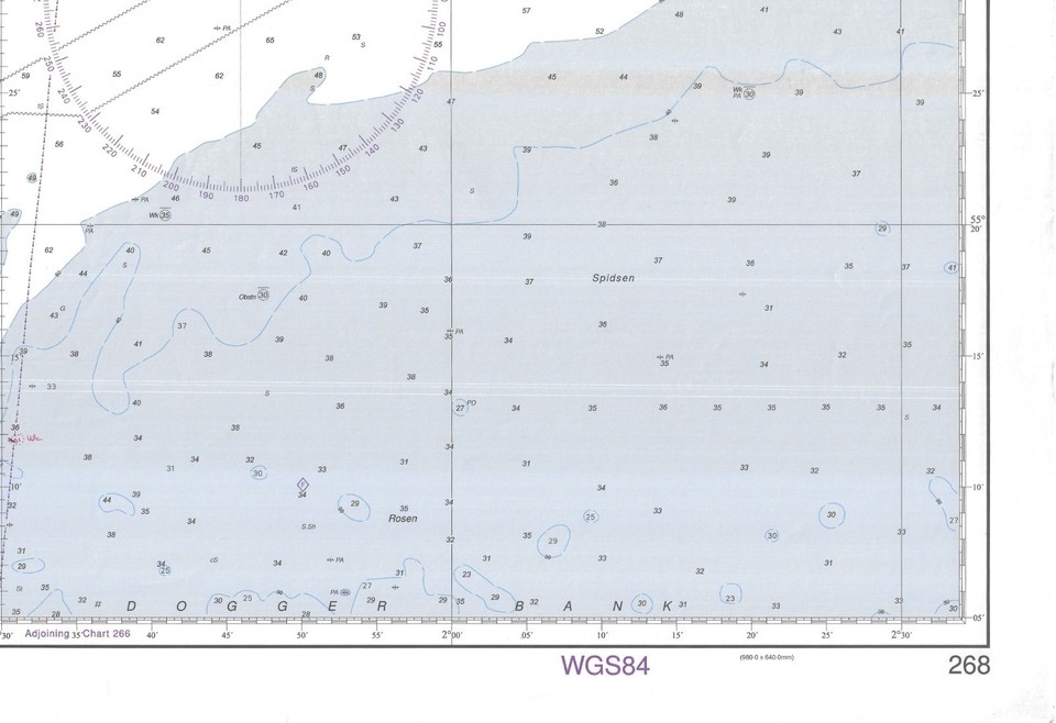 268 North Sea Offshore Charts Sheet 9 Map Maritime Nautical Marine ...