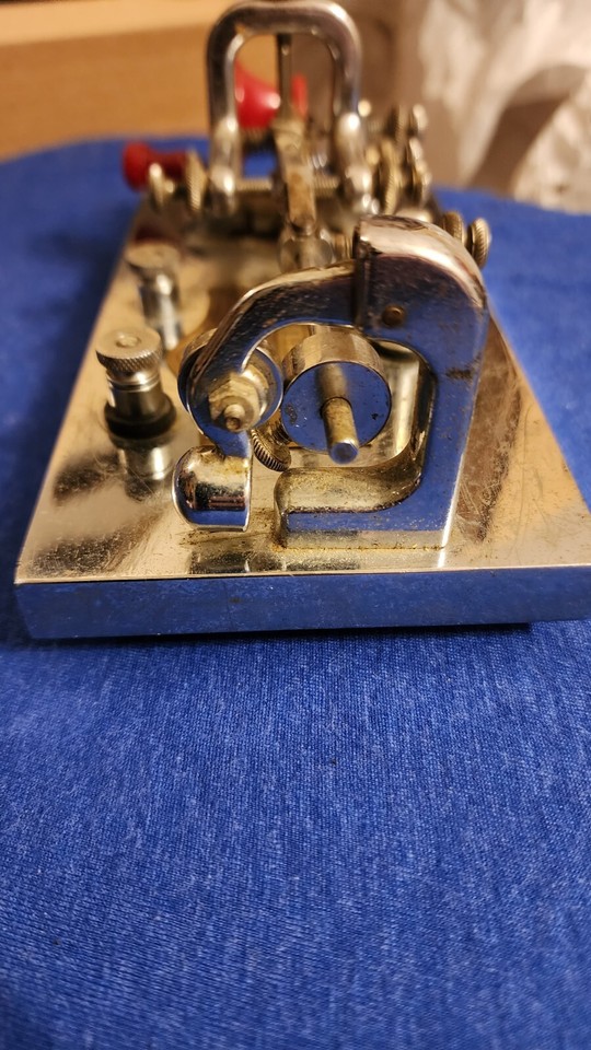Vibroplex Deluxe Chrome Base Vintage 1946 Telegraph Key Bug Ser# 149443 ...