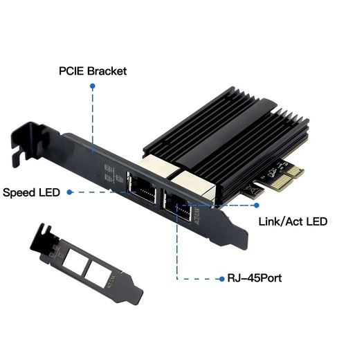 Gigabit Dual NIC Intel I226 Chip 2.5Gbps PCIe Network Card Ethernet ...