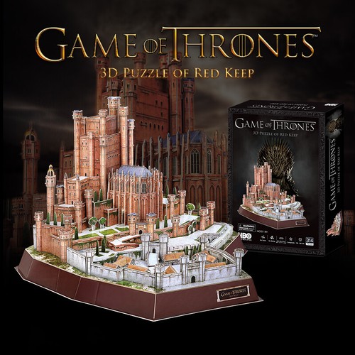 CubicFun Game of Thrones Official Red Keep 3D Puzzle Construction Model ...