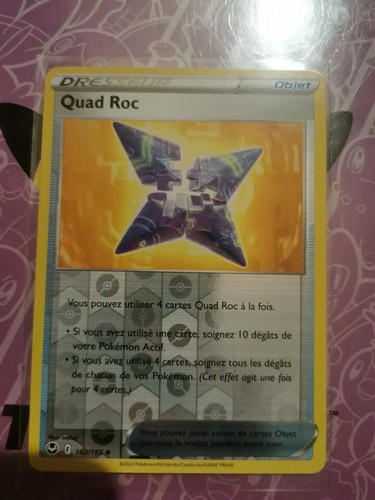 Carte Pokemon QUAD ROC 163/195 REVERSE Epée et Bouclier 12 EB12 FR NEUF ...