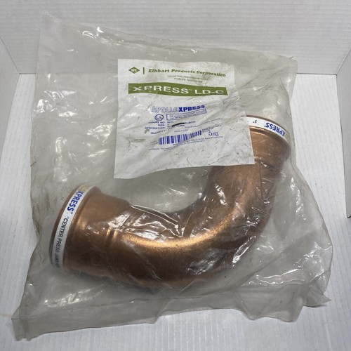 Apollo Copper Press 3-Inch 90 degree Long Turn Elbow, 807L ...
