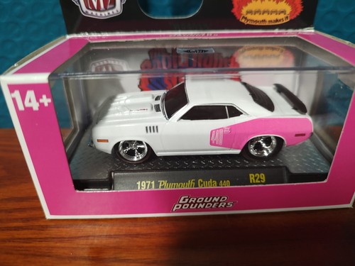 2025 M2 MACHINES Ground Pounders 1971 PLYMOUTH CUDA 440 R29 MOPAR 🆕 ...