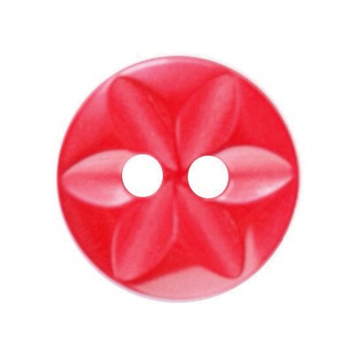 11mm Red Star Round Polyester Buttons, 11mm 2 hole buttons x 40 ...