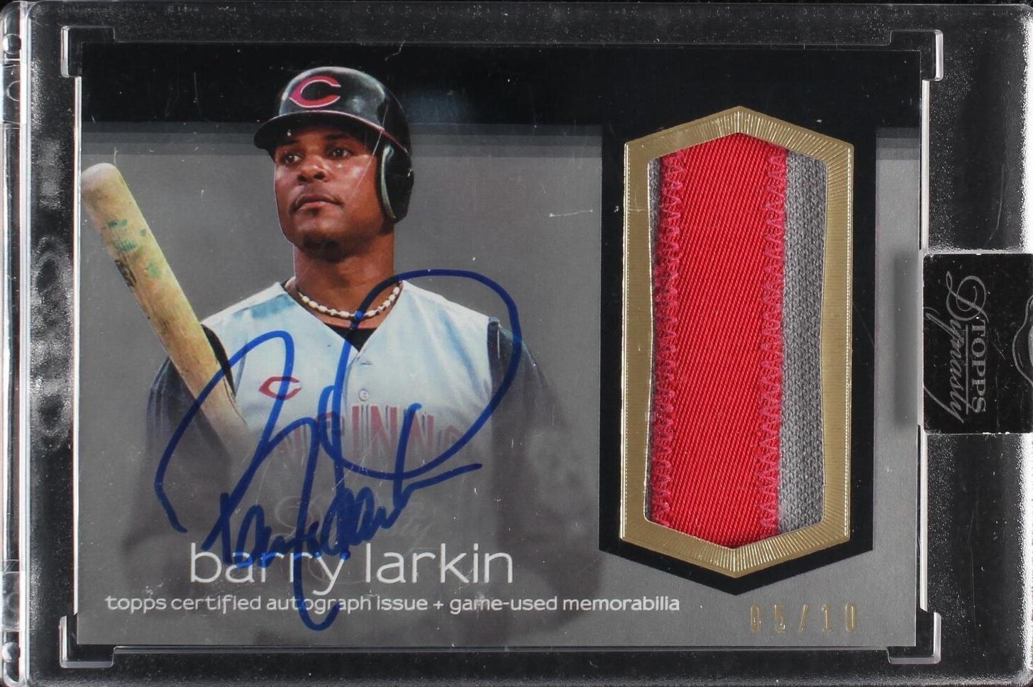 2018 Topps Dynasty - Autograph Patches Barry Larkin #AP-BL1 /10 (AU ...