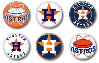 Houston Astros baseball team sport pins buttons pinbacks magnets ...