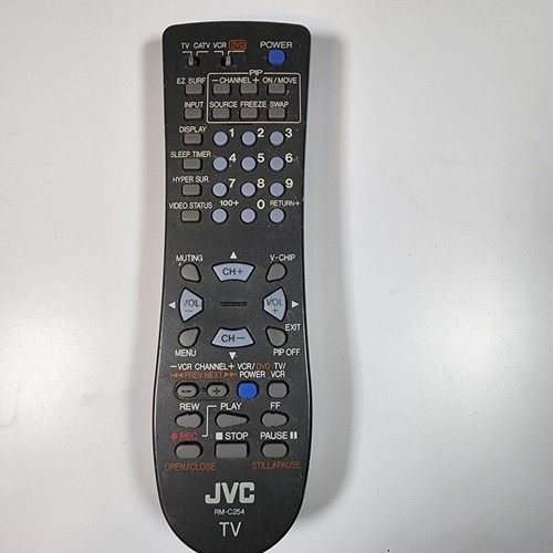 JVC RM-C254 TV Television Remote Control Tested EXCELLENT CONDITION ...