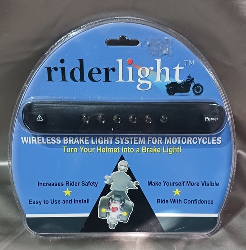 RIDER LIGHT: Wireless LED Brake Light System Helmet Factory Sealed | eBay