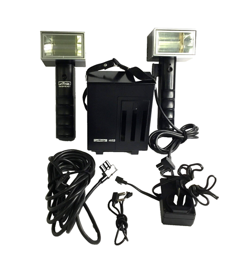 RARE METZ 402 VINTAGE PROFESSIONAL PHOTOGRAPHER FLASH UNIT KIT (NO ...