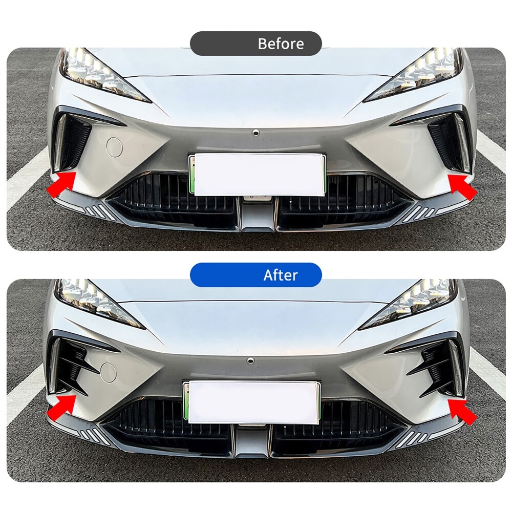 Pair Front Bumper Spoiler Side Air Vent Trim Cover for MG 4 MG4 EV ...