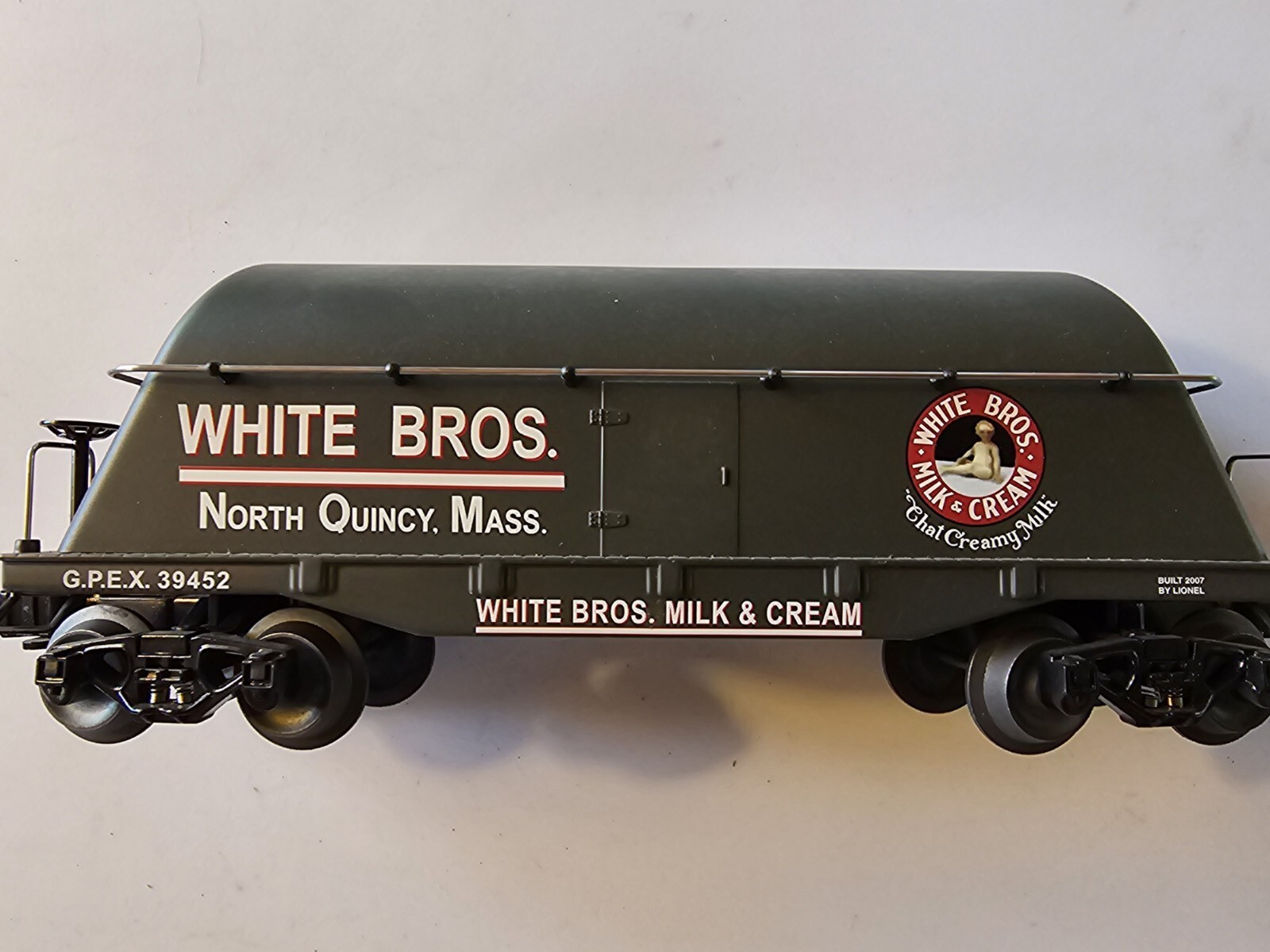 Lionel 6-39452 O Gauge White Bros. Milk And Cream Flatcar with Milk Container | eBay
