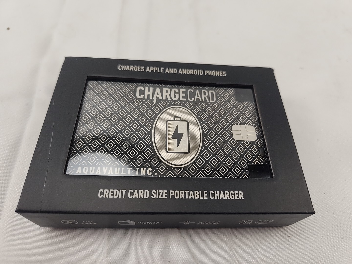 AquaVault Ultra-Thin Credit Card Sized Portable Charger 2300mAh Power ...