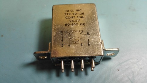 2TR-2D-126 HI-G INC. RELAY MIL. SPEC. 60-400HZ CONT 10A 26.5V | eBay