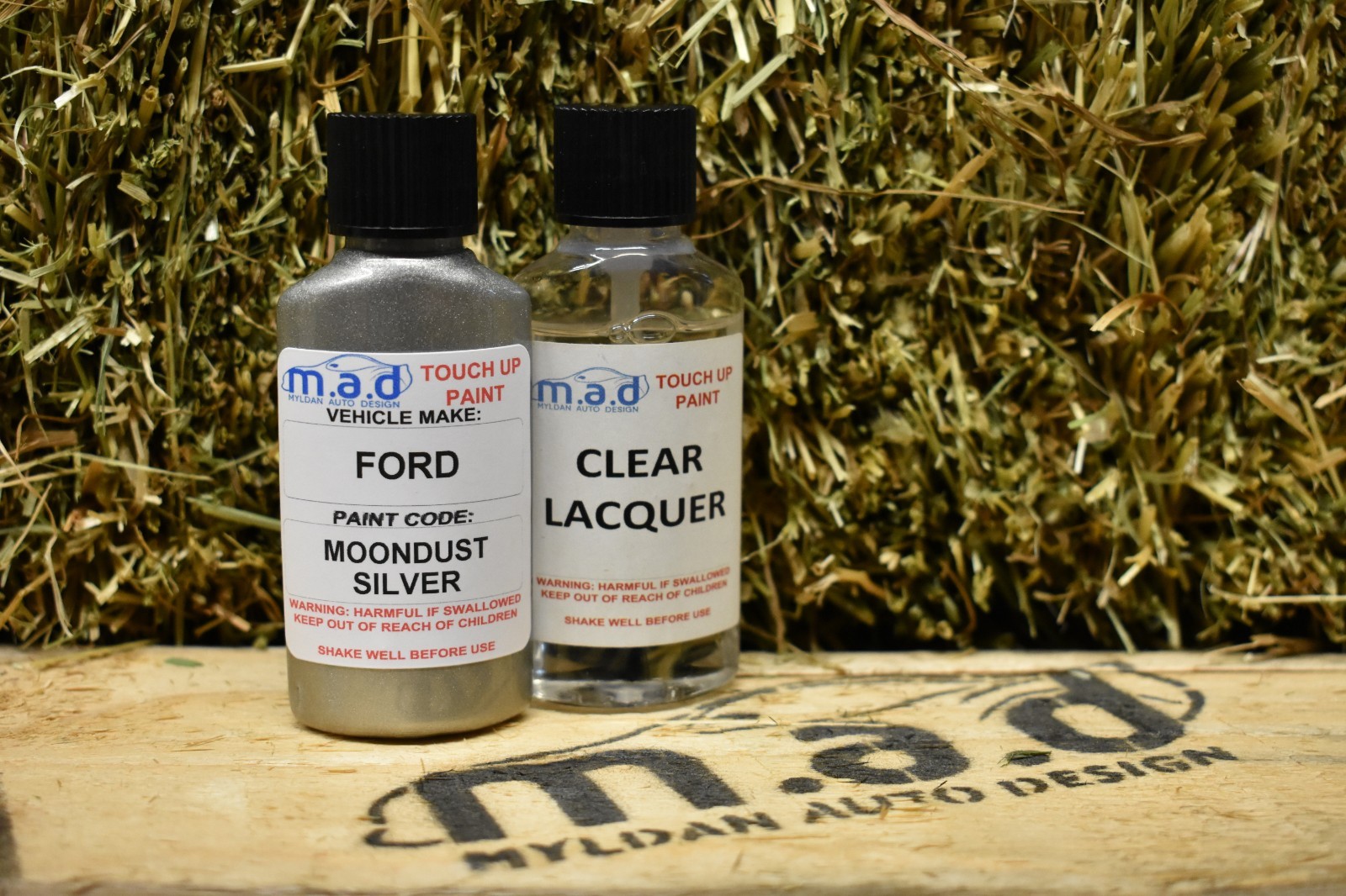 M.A.D FORD MOONDUST SILVER PAINT TOUCH UP KIT 30ML SCRATCH REPAIR ...