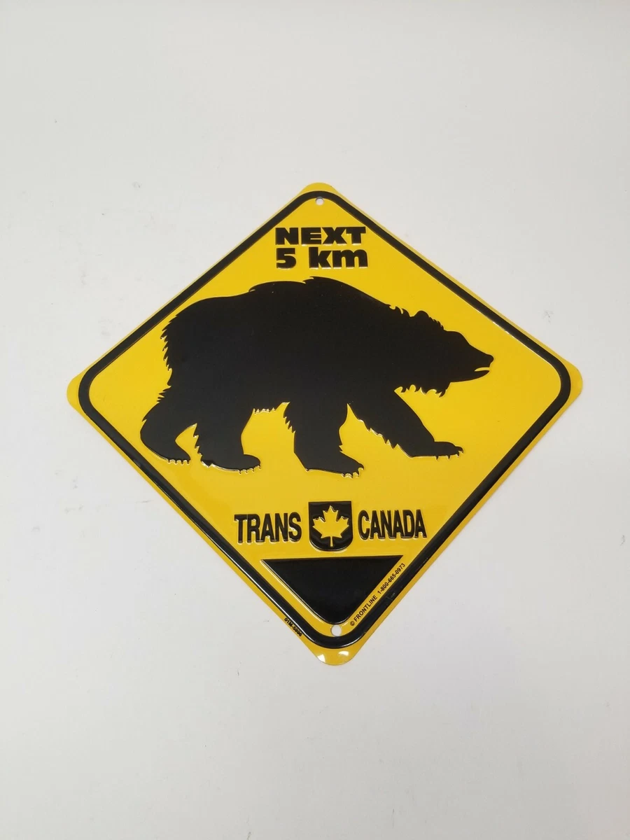 Bear Crossing Sign