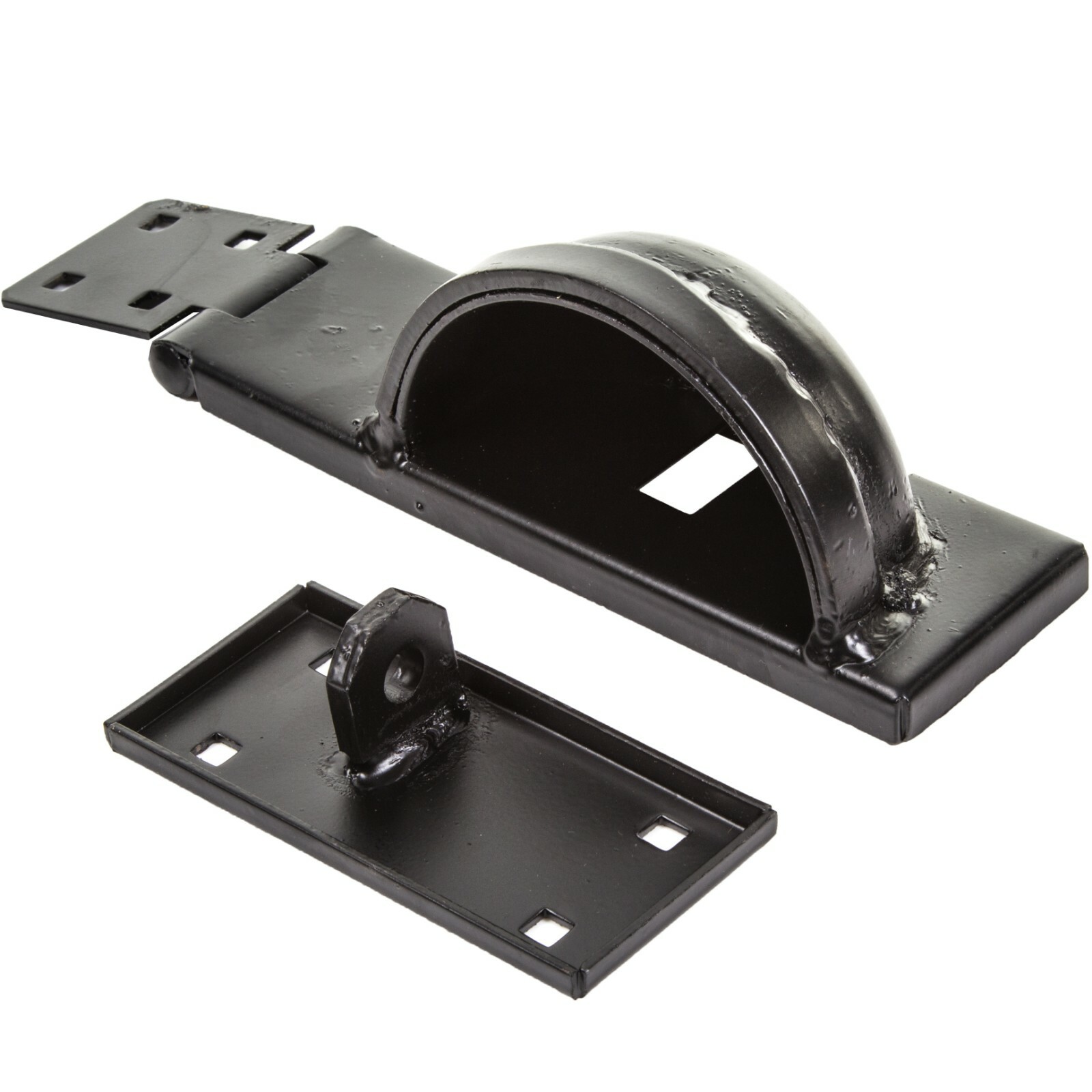 HEAVY DUTY RIGHT HANDED PADLOCK PROTECTOR HASP 185mm BLACK Outdoor ...