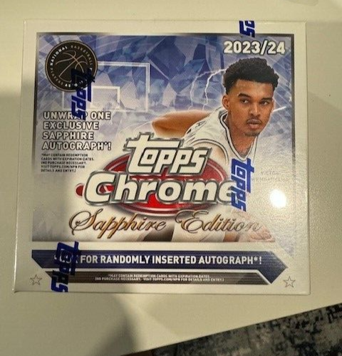 2023-24 Topps Chrome NBA Basketball Sapphire Edition Hobby Box SEALED ...