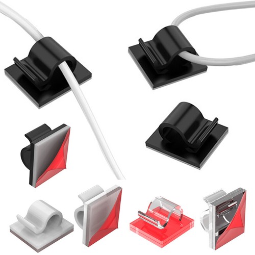 3M Self Adhesive Nylon Cable Clips - Wire Conduit Hook Fasteners ...