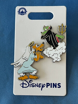 PLUTO ANGEL & DEVIL Disney Pin 2 pins on one card New on Card | eBay