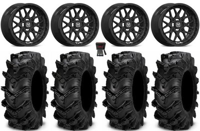 Valor V03 14" Wheels Black 30" Cryptid Tires Textron Wildcat XX | eBay