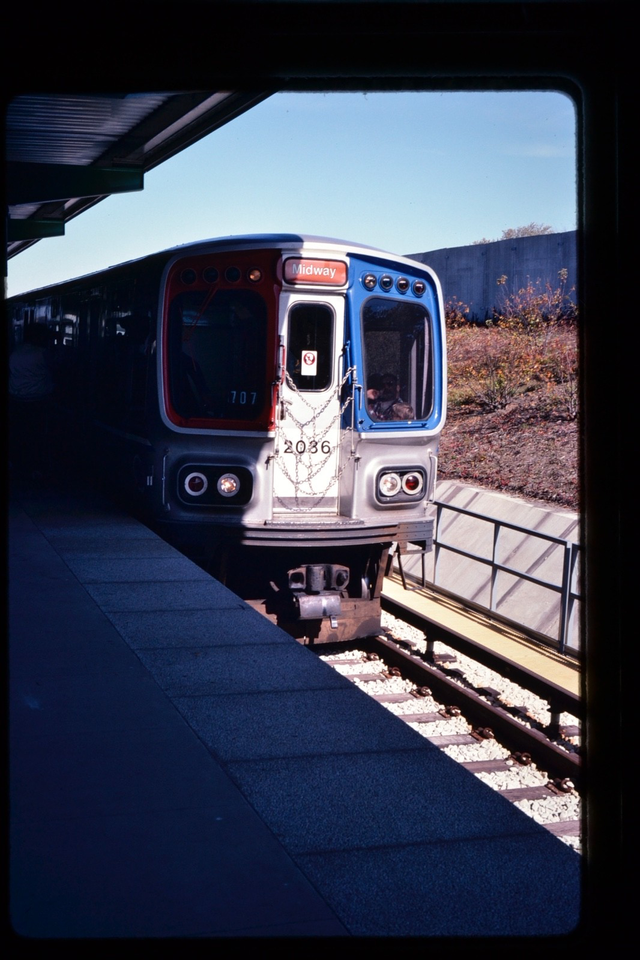 Railroad Slide - Chicago CTA #2036 Subway Transit El Car 1993 Midway ...