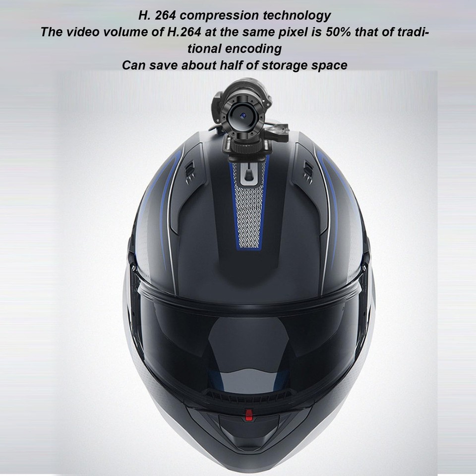 1080P HD Bike Motorcycle Helmet Camera Flashlight, Anti Shake Sports DV ...
