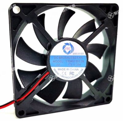 1 PCS YRC Fan YRD8015S12H DC12V 0.20A 8015 8cm 2 wire cooling fan | eBay