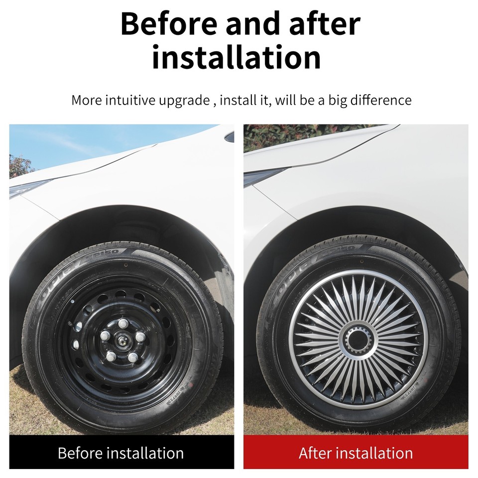 17 inch Wheel Cover Set of 4 Rim Cover for Iron Rim Wheel Hub Blade ...