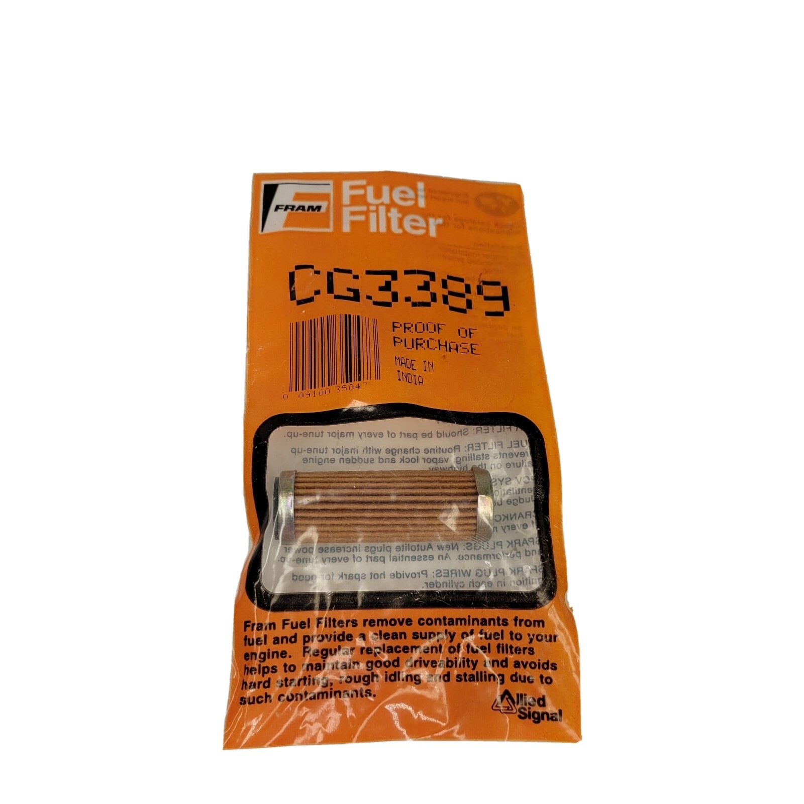Fram CG3389 - Fuel filter cross reference