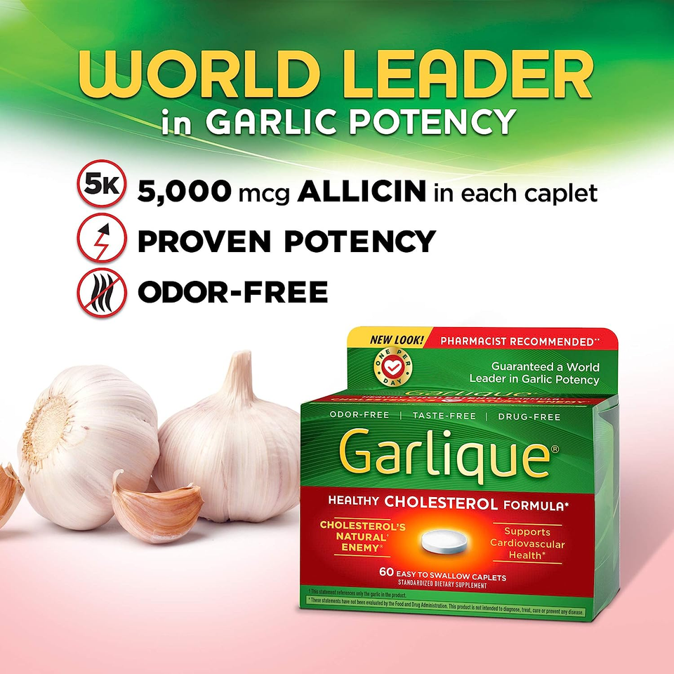 Garlique Garlic Extract Supplement, Healthy Cholesterol Formula ...