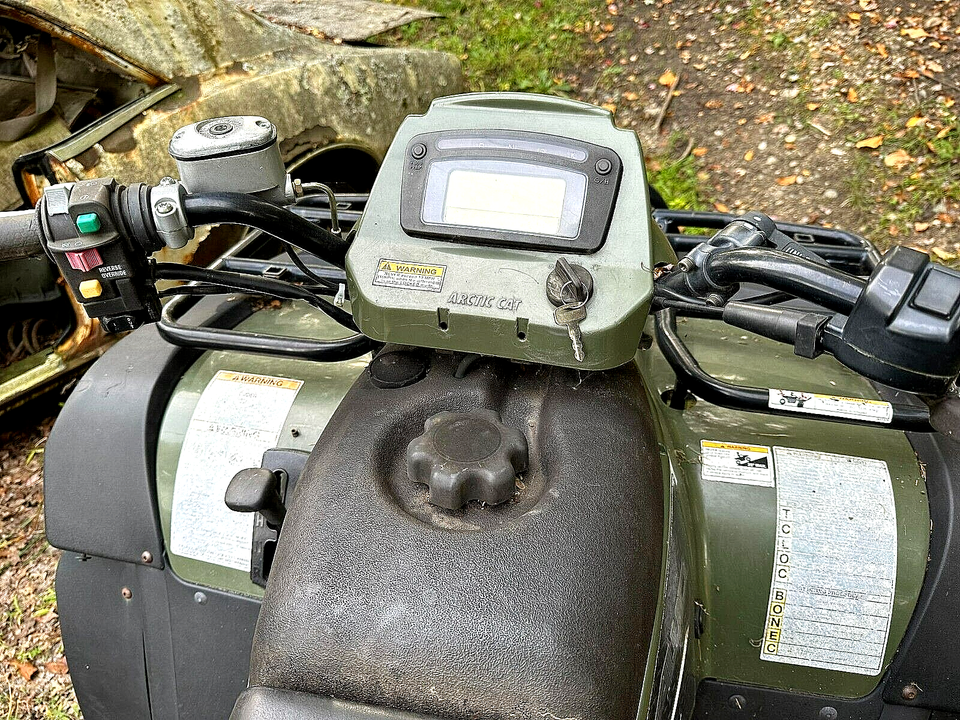👍2005 Artic Cat 400 ATV Quad 4WD W/Plow Blade AMARACK Rear Seat AS-IS ...