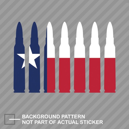 Texas Flag Bullet Ammo Sticker Decal Vinyl TX .223 5.56mm 2a 2nd gun ...