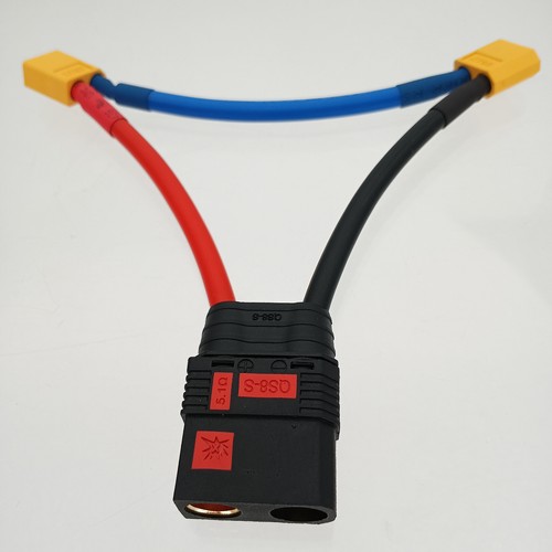 Series Wire QS8 Anti-Spark 1 Female to 2 Male XT60 10AWG 10CM Serial ...