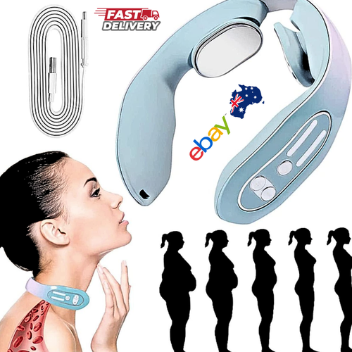 EMS Neck Massager Portable Cervical Spine Lymphatic Drainage Acupoints ...